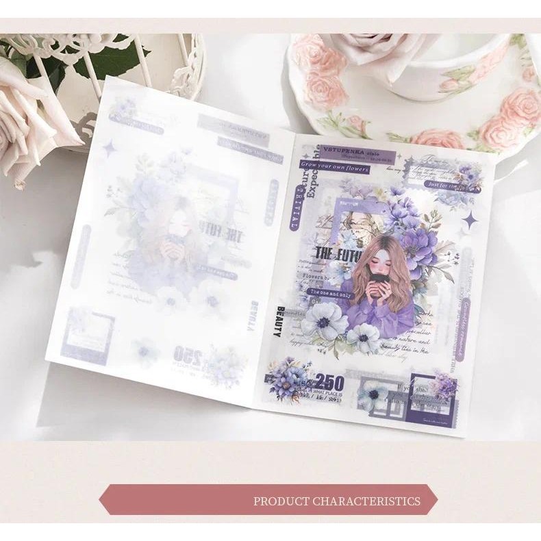 JIANWU Unscrutable Romance Series Vintage Character Flower Material ...
