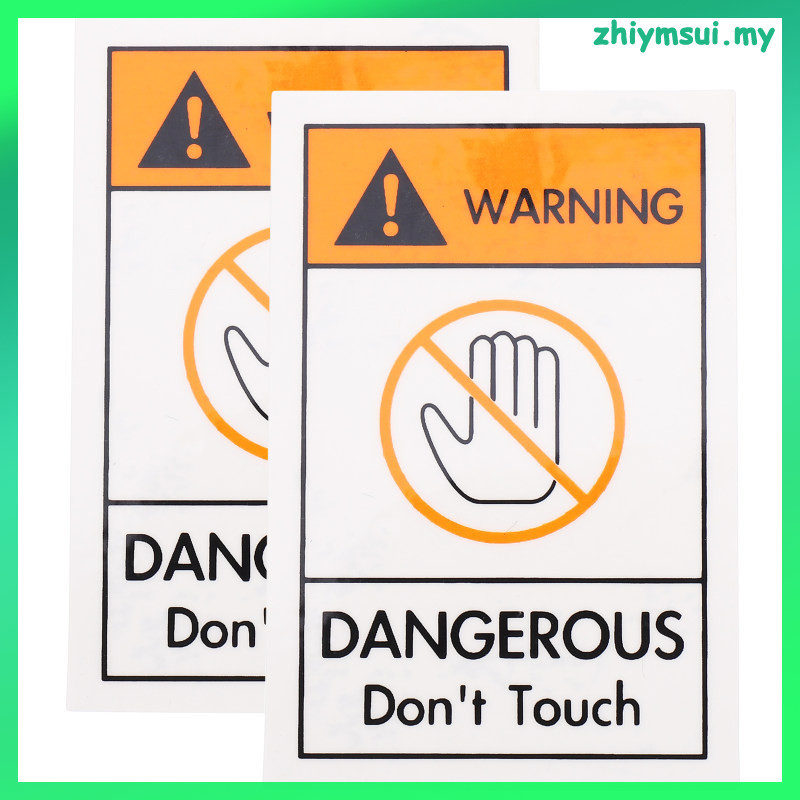 Safety Warning Label No Touch Do Not Sign Full English 2pcs Packed ...