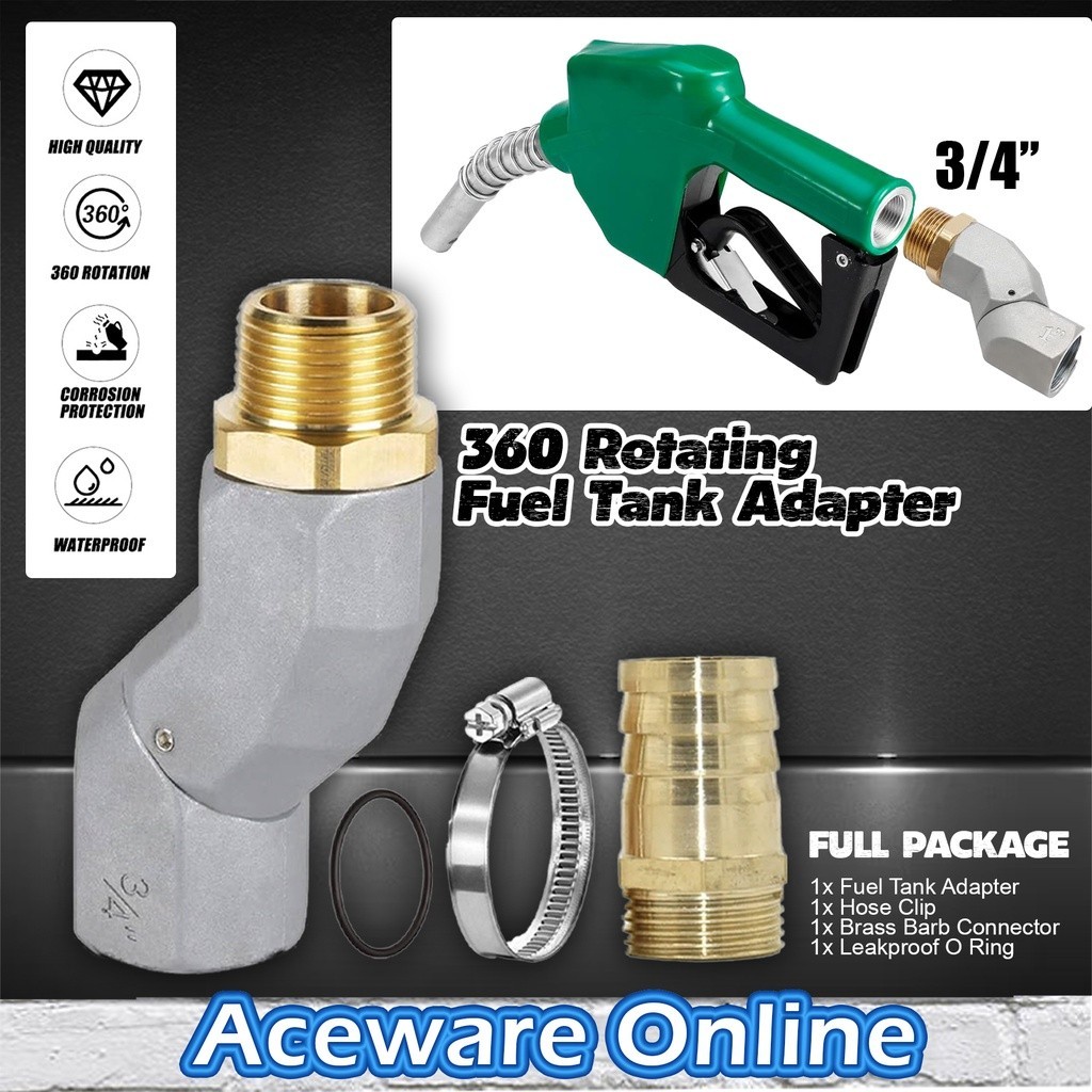 Fuel Hose Nozzle Swivel Connector Gas Diesel Fuel Transfer Pump Swivel ...