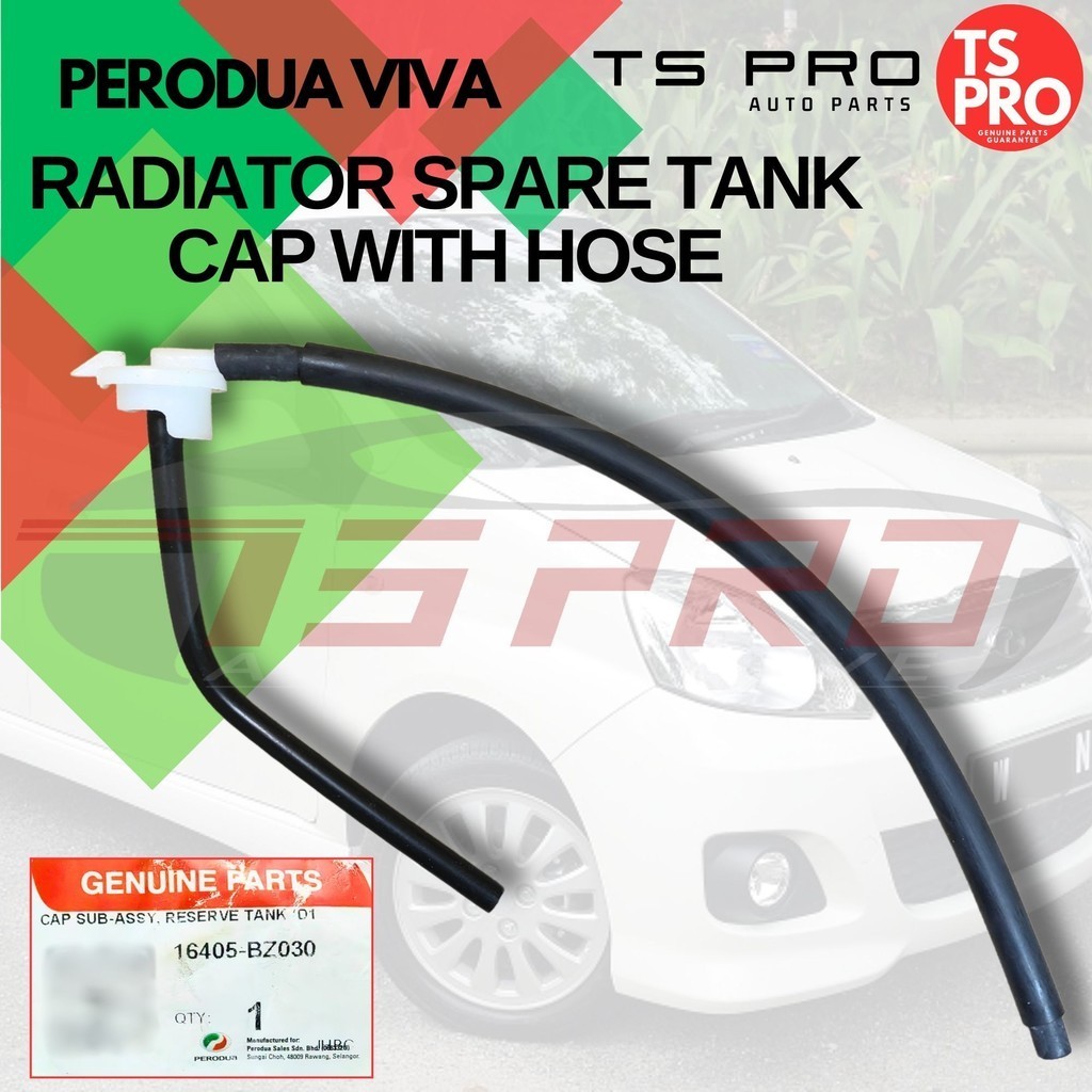 Perodua Viva Genuine Radiator Spare Tank Cap Tutup Tangki Air with Hose ...