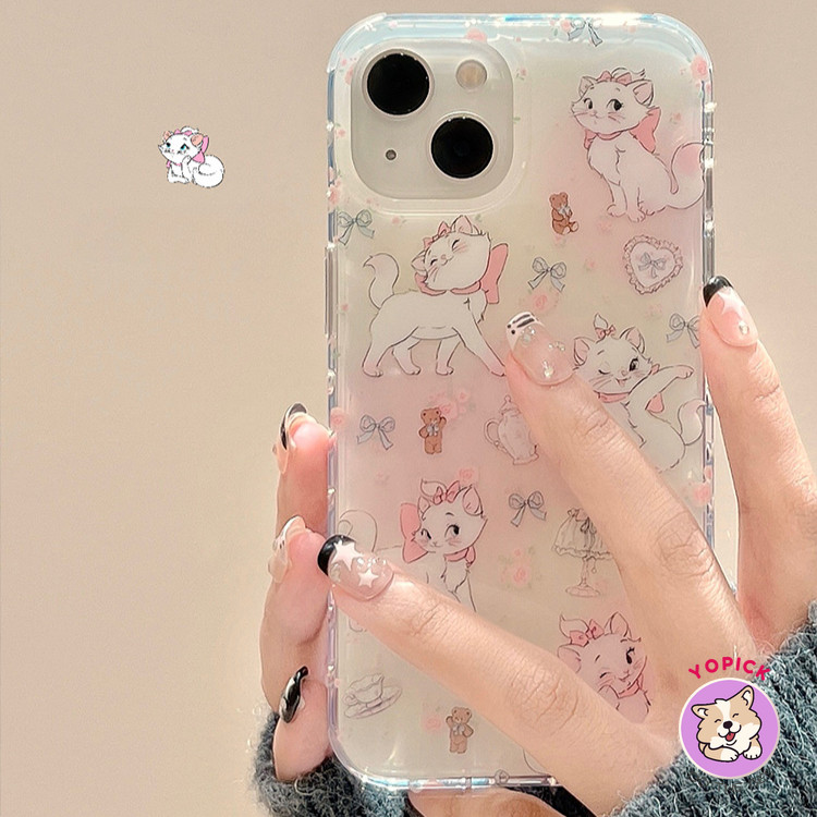 Girls Creative Pink Blending Cat Phone Case for IPhone 15Pro Max IPhone ...