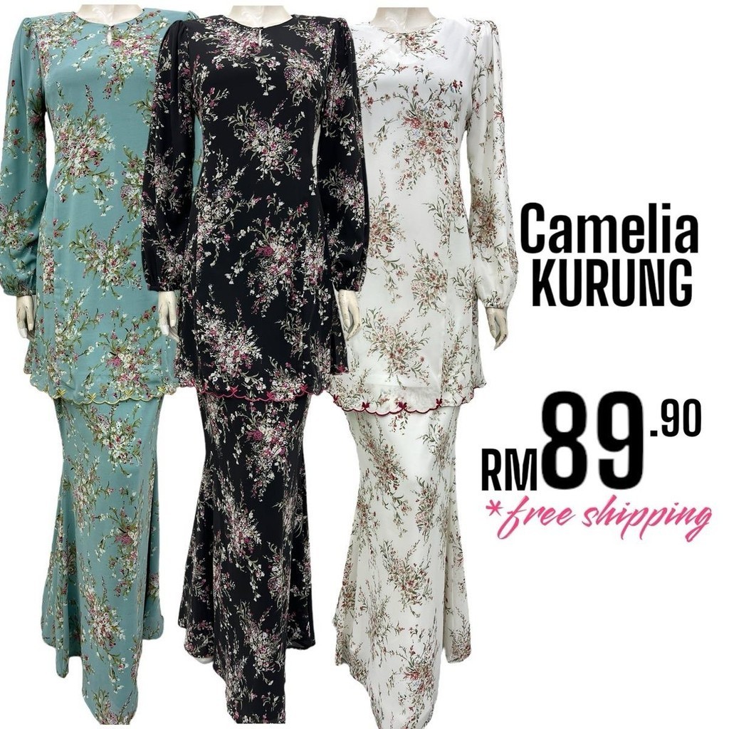 09169 CAMELIA Kurung Riau Moden Plus size Dan kain duyung ( size 38-50 ) | Shopee Malaysia