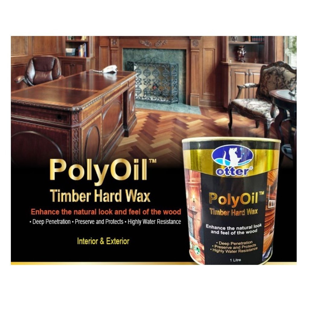 Otter Timber Hard Wax Oil 500ml 1L Wood Finish Waterproof Protection ...