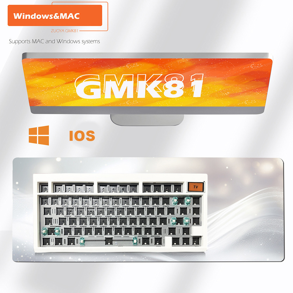 FE# GMK81 RGB Mechanical Keyboard Kit Wired Keyboard 81 Keys Keyboard ...