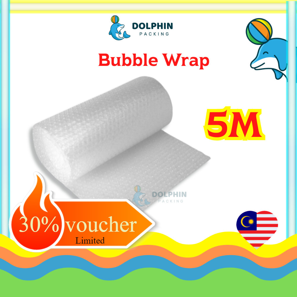 Bubble Wrap Single layer / Double Layer Bubble Wrap 5M Buble Wrap ...