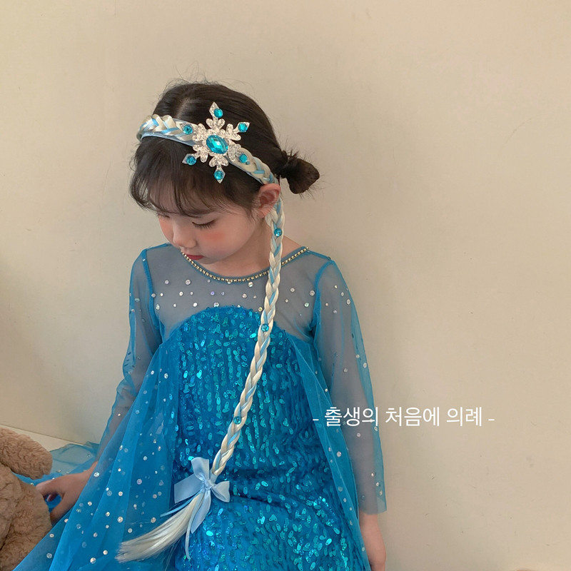 Children's Frozen Princess Elsa Wig Headband/ Little Girl Disney ...