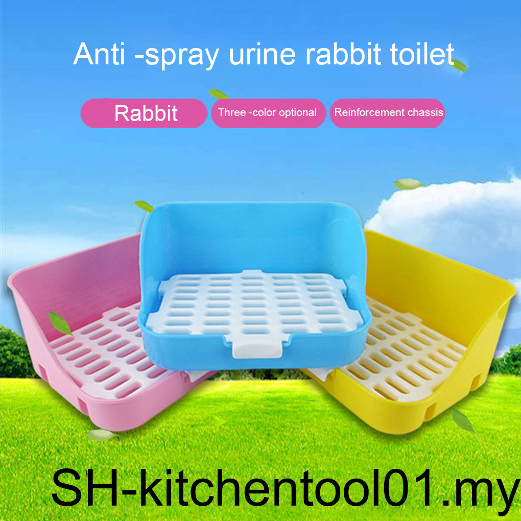 1/2/3 Small Animal Litter Tray Rabbit Guinea Corner Pellets Cages ...