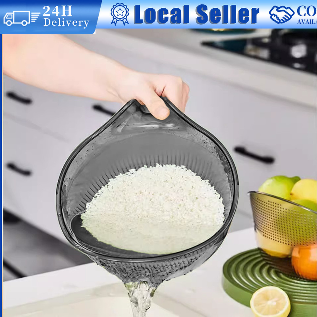 Rice Strainer Drain Basket Washing Machine Fruit Vegetable Rice Washing ...