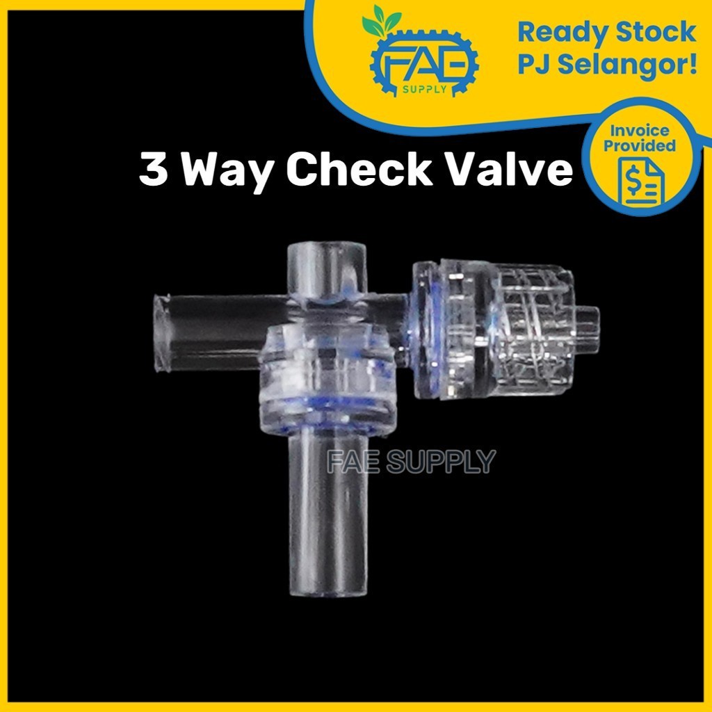 3 way check valve Control Valve Oxygen Air & Water Tube Hose Pipe Drip ...