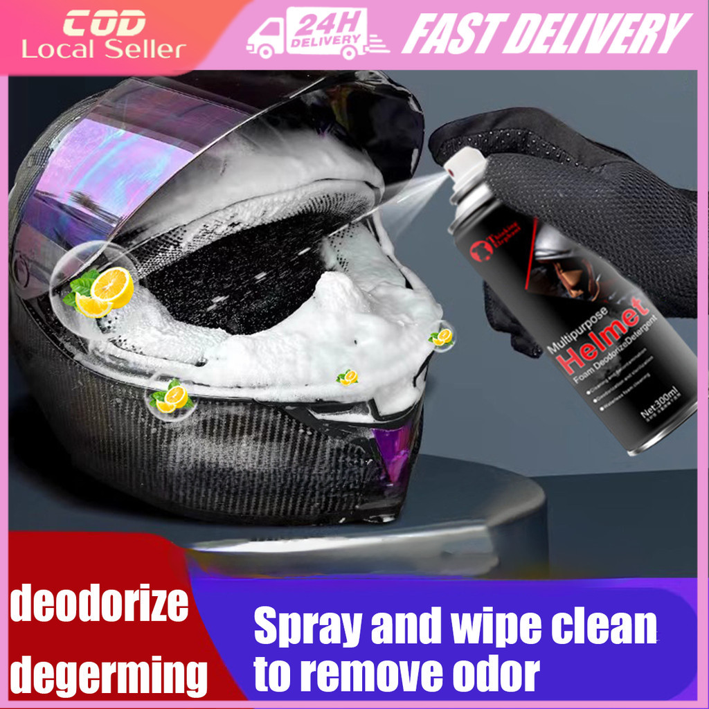300ML Helmet Disinfecting Foam Topi Keledar Pembersihan Buih Cuci ...