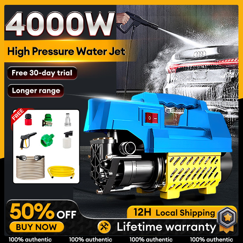 Water Jet 4000W High Pressure Car Washer Machine Portable Water Jet Wash Machine | Shopee Malaysia
