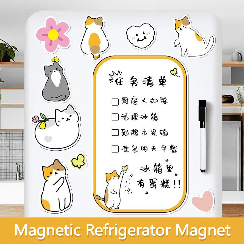 Fridge Magnet Message Board Erasable Magnetic Note Stickers Creative ...