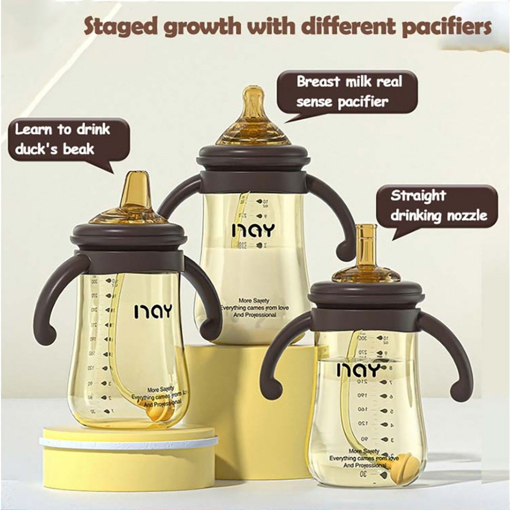 【Nano-Sliver Feeding Bottle】Newborn Wide Neck Feeding Bottle 300ml Baby ...