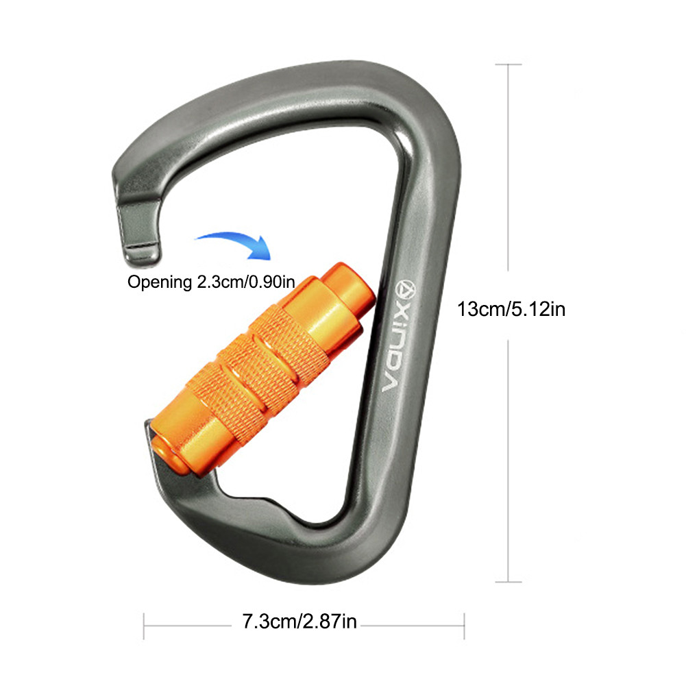 30kN Rock Climbing Carabiner Heavy Duty Caribeaner Clips Mountain ...