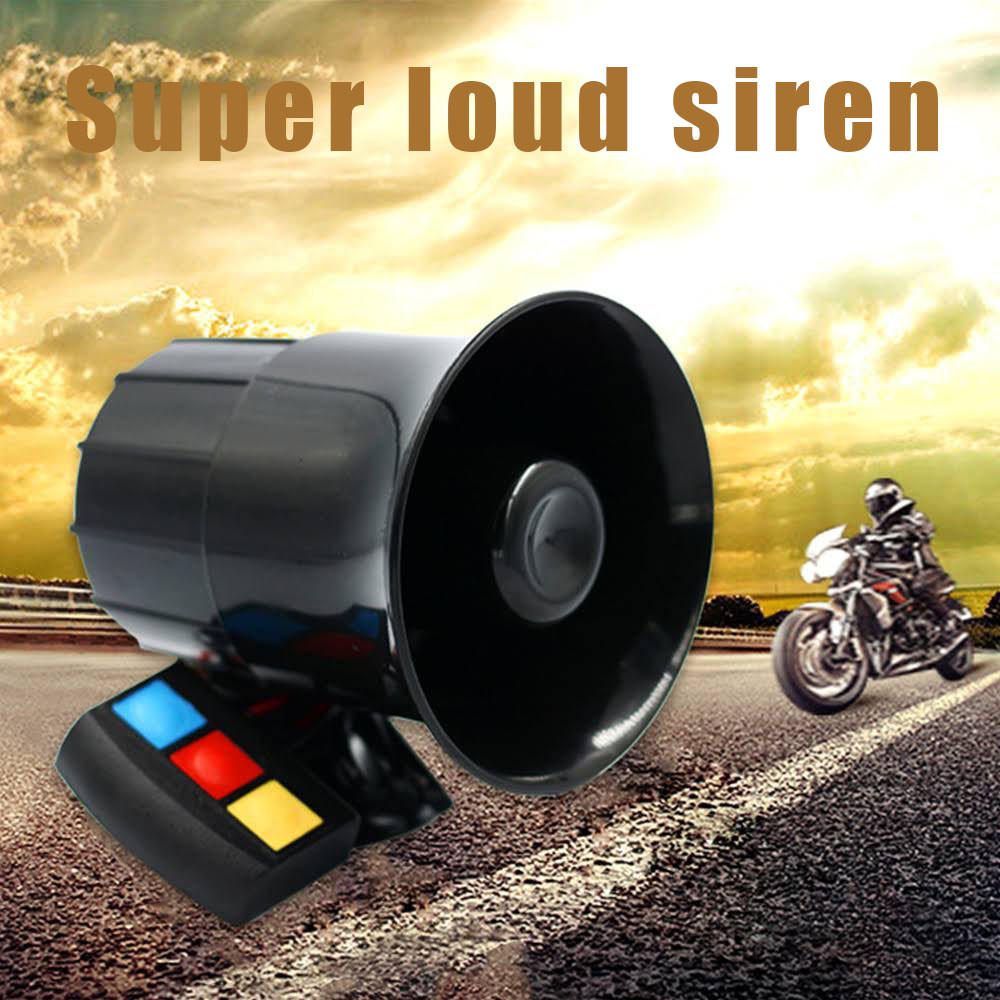 Super Loud 12V 3 Tone Siren Horn Backup Buzzer System Police Car ...