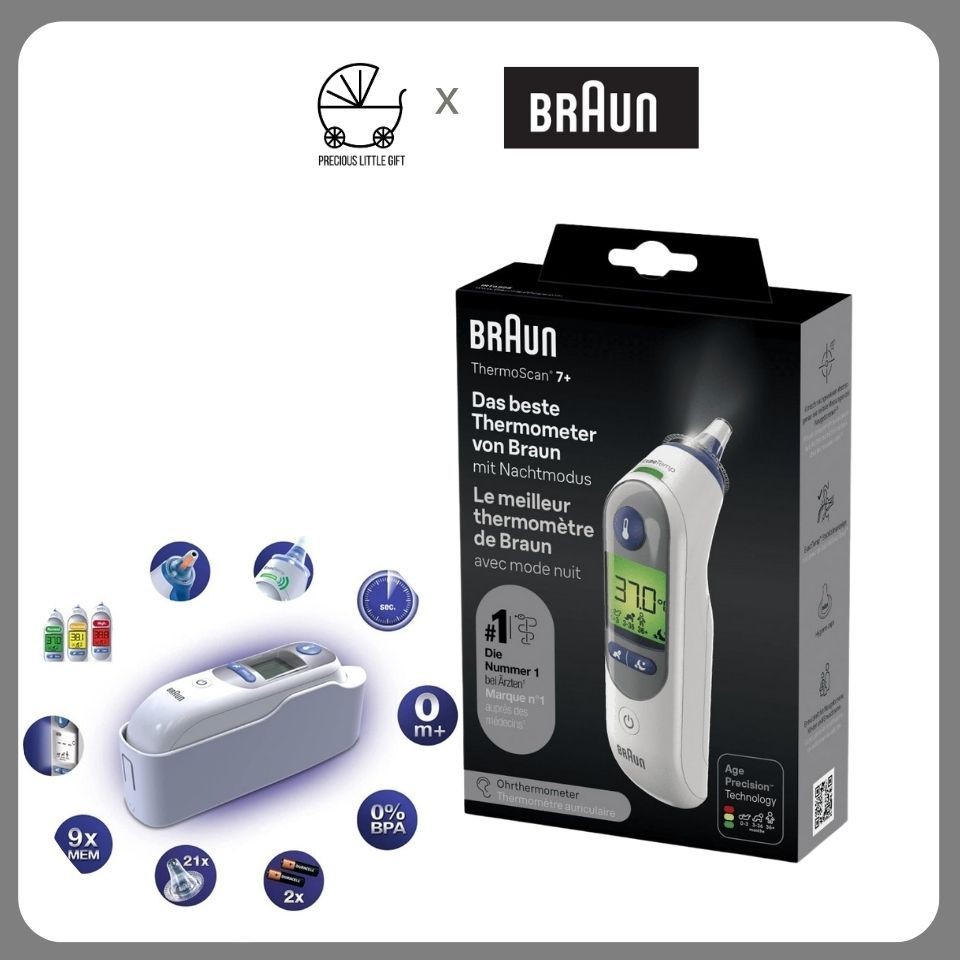 New Version Braun Thermoscan 7 Infrared Ear Thermometer With Night Mode ...