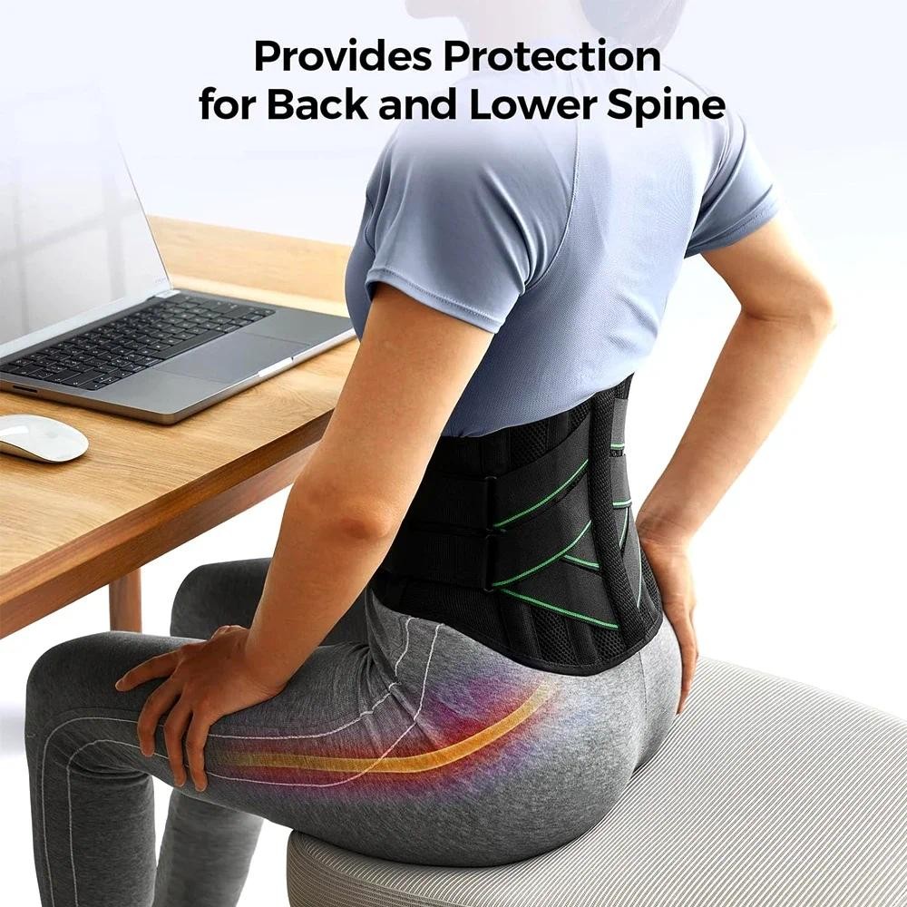 Sports Lower Back Brace with 5 Stays Anti-skid Orthopedic Lumbar ...