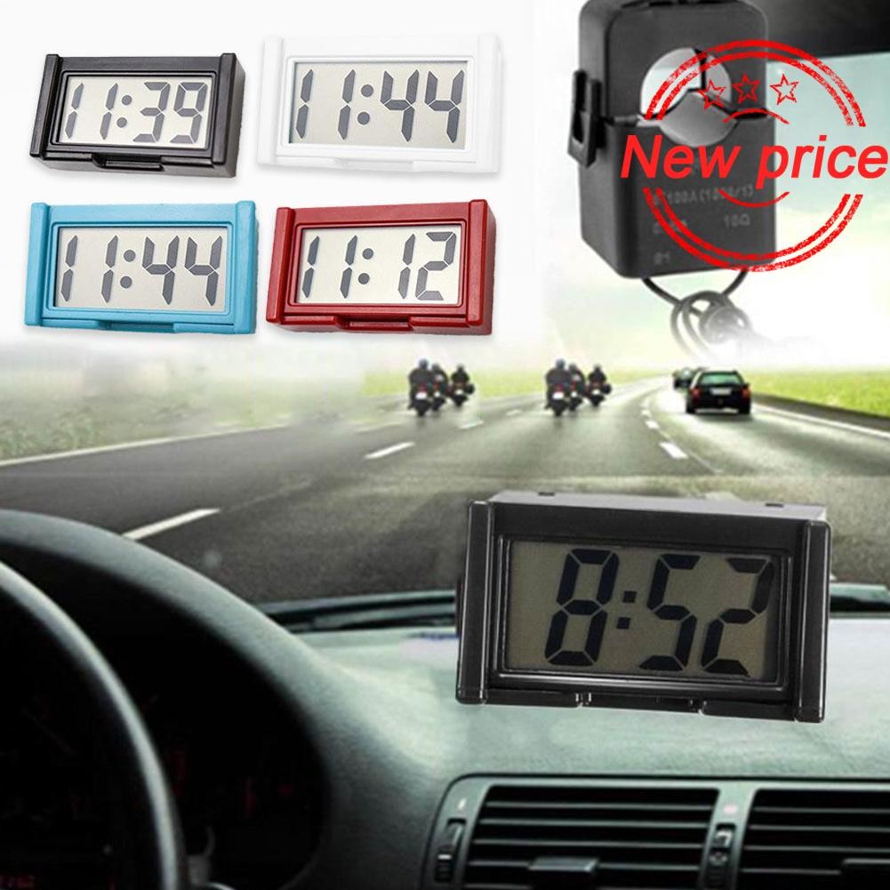Car Digital Electronic Clock Small Dashboard Clock Self Adhesive Stick ...