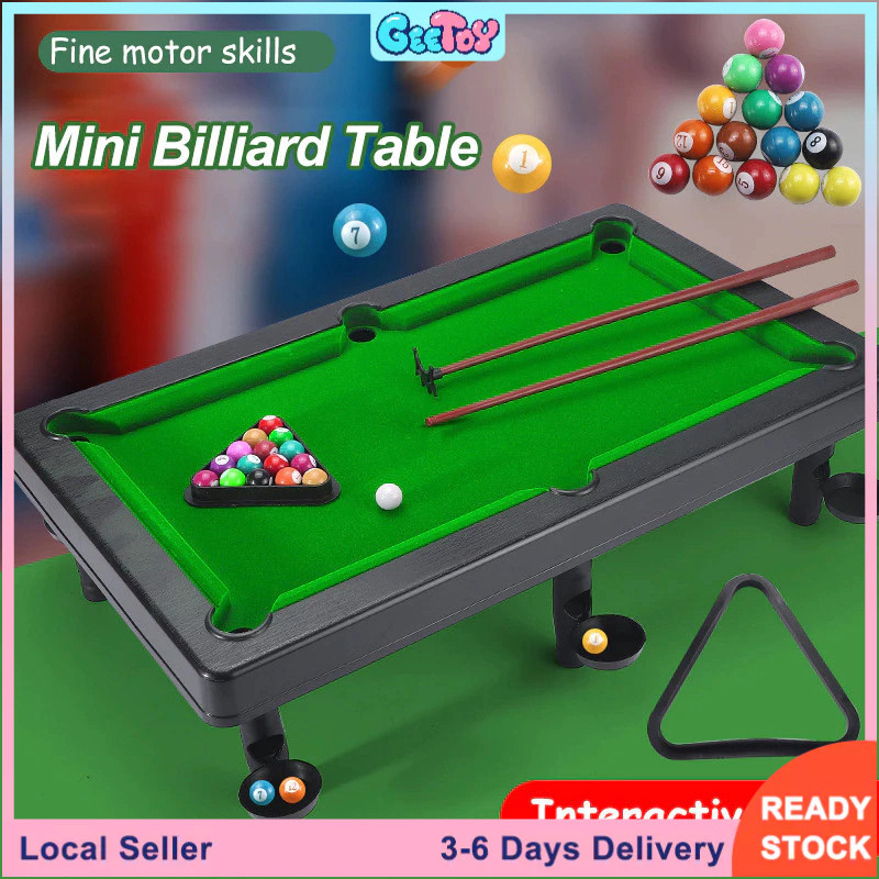 GeeToy Mini Billiard Table Set Kids Toys Table Billiard Ball Game Set ...