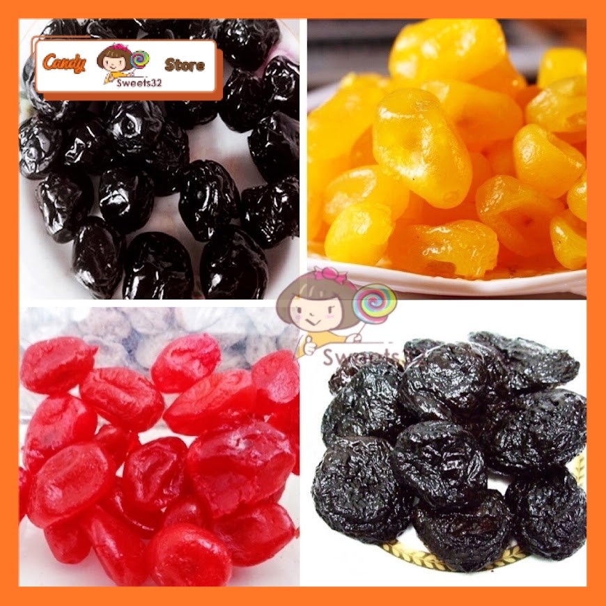 [ 1kg ] Asam Manis Plum Basah Sedap Anggur Hitam/ Limau Merah Kuning ...