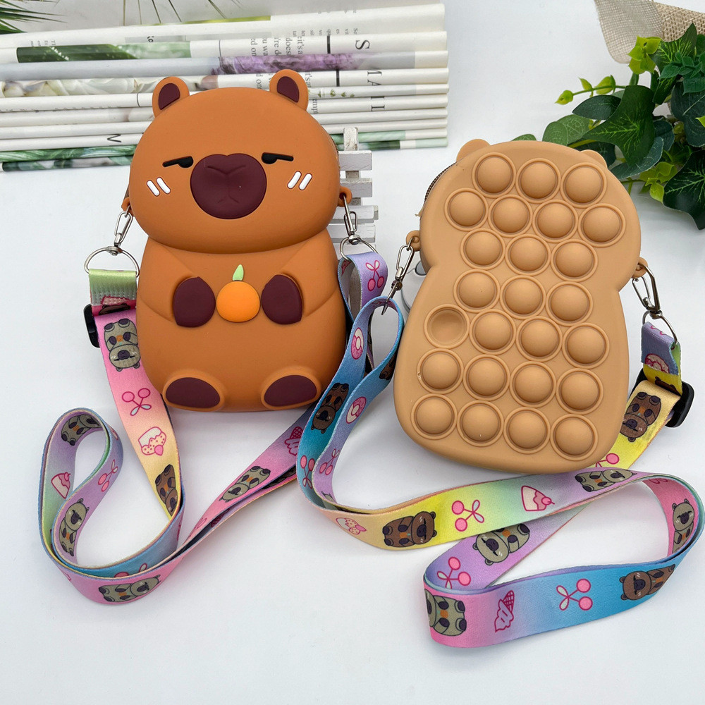 Cartoon Cartoon Influencer Kapibara Children Silicone Coin Purse Cute ...