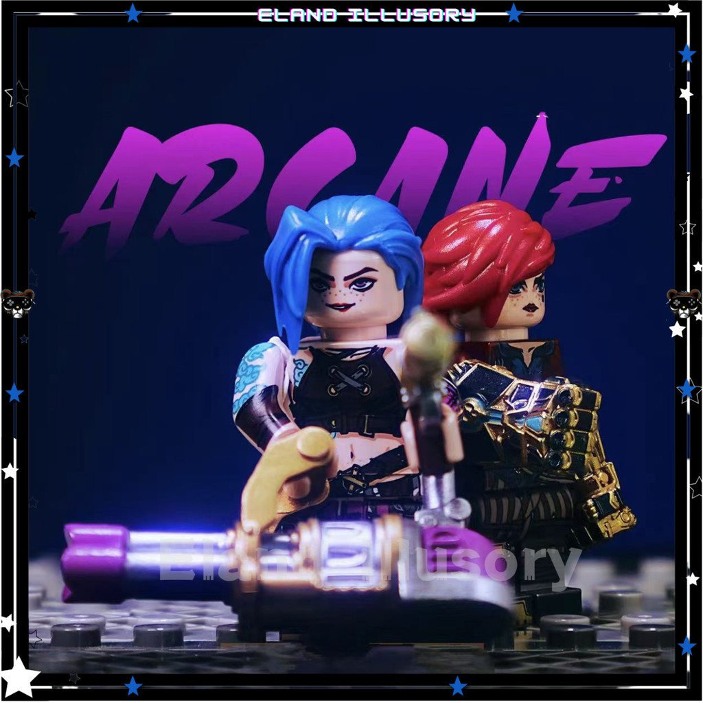 Arcane League of Legends Series Minifigure Vi, the enforcer of Piltover ...