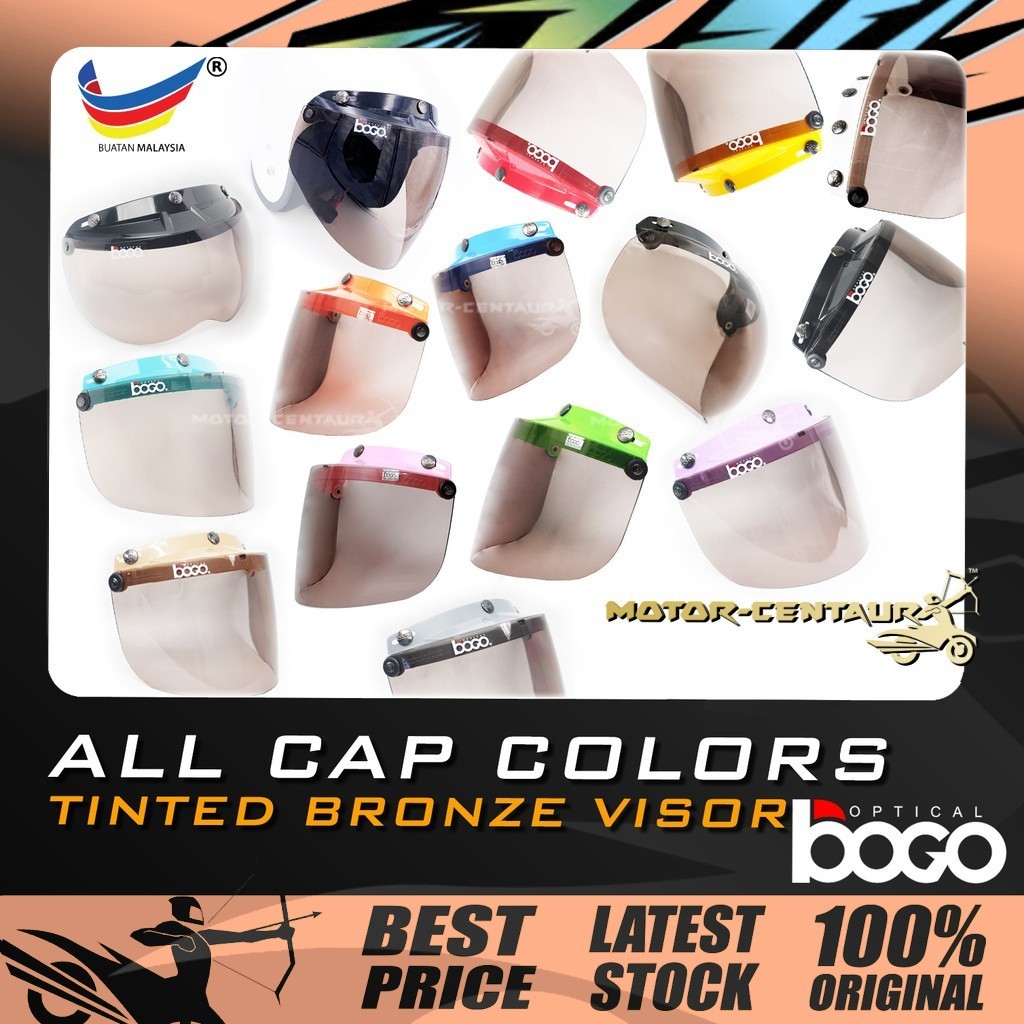 BOGO VISOR BG-05/06/12/25 TINTED BRONZE LIGHT PURPLE/RED/BLACK/ORANGE ...