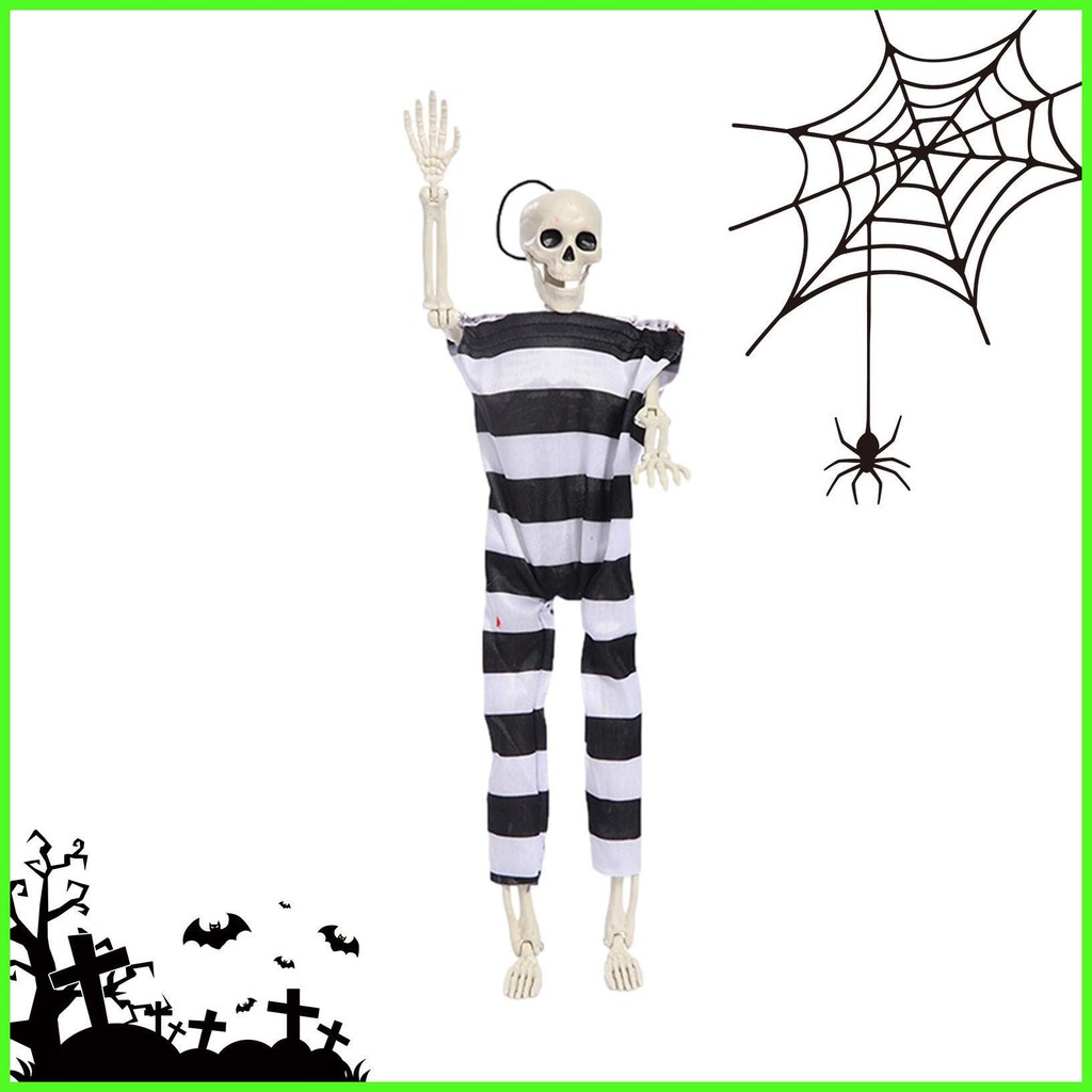 Skeleton Halloween Decorations Full Body Skeleton Decor with Movable ...