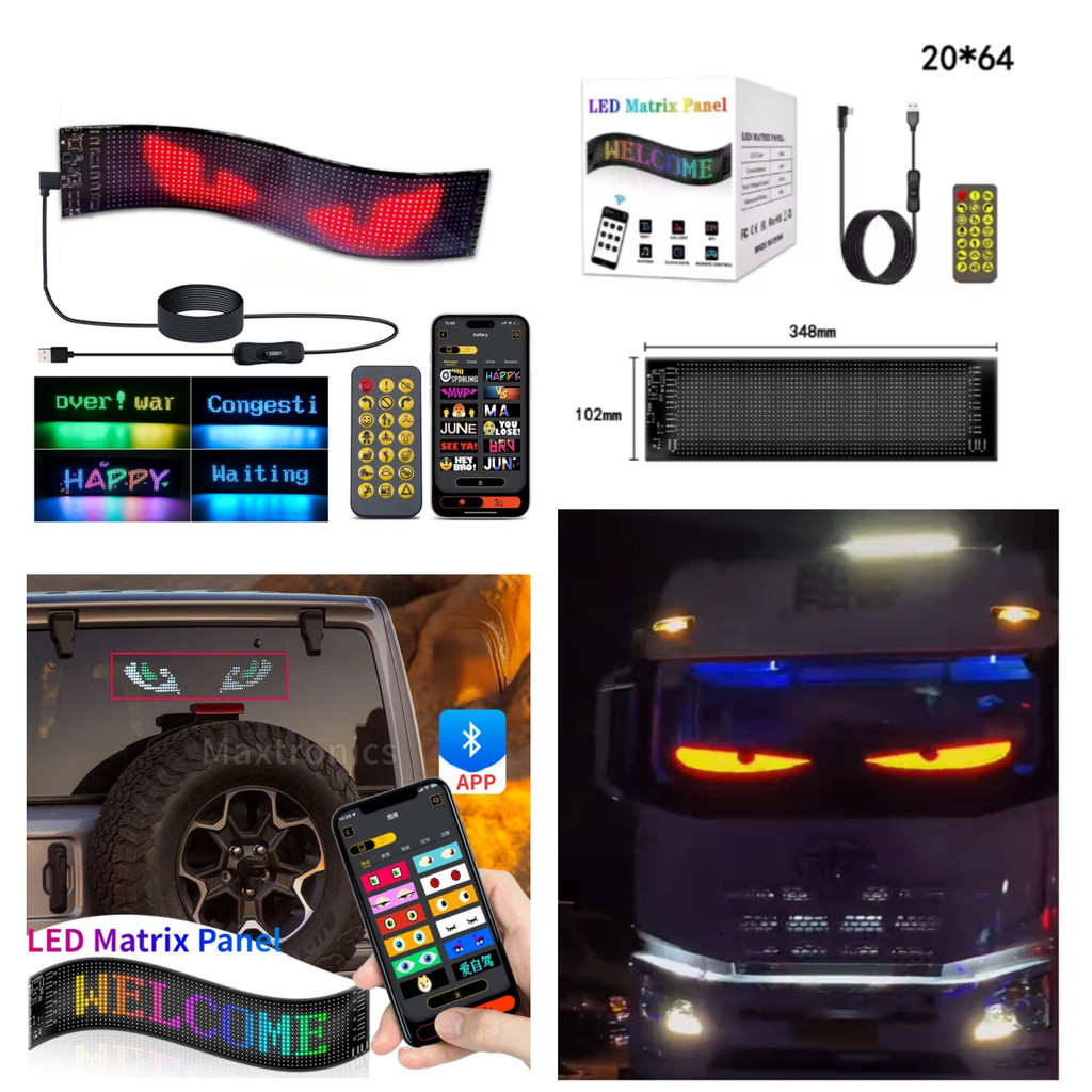 LED AD Display Screen Message Scrolling Sign Board Ultra-thin Soft ...