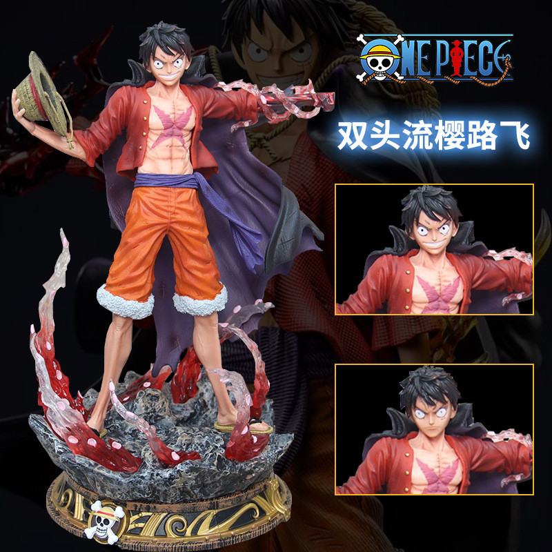 One Piece GK Super Large Can Luminous Flow Sakura Industry Fire Luffy ...