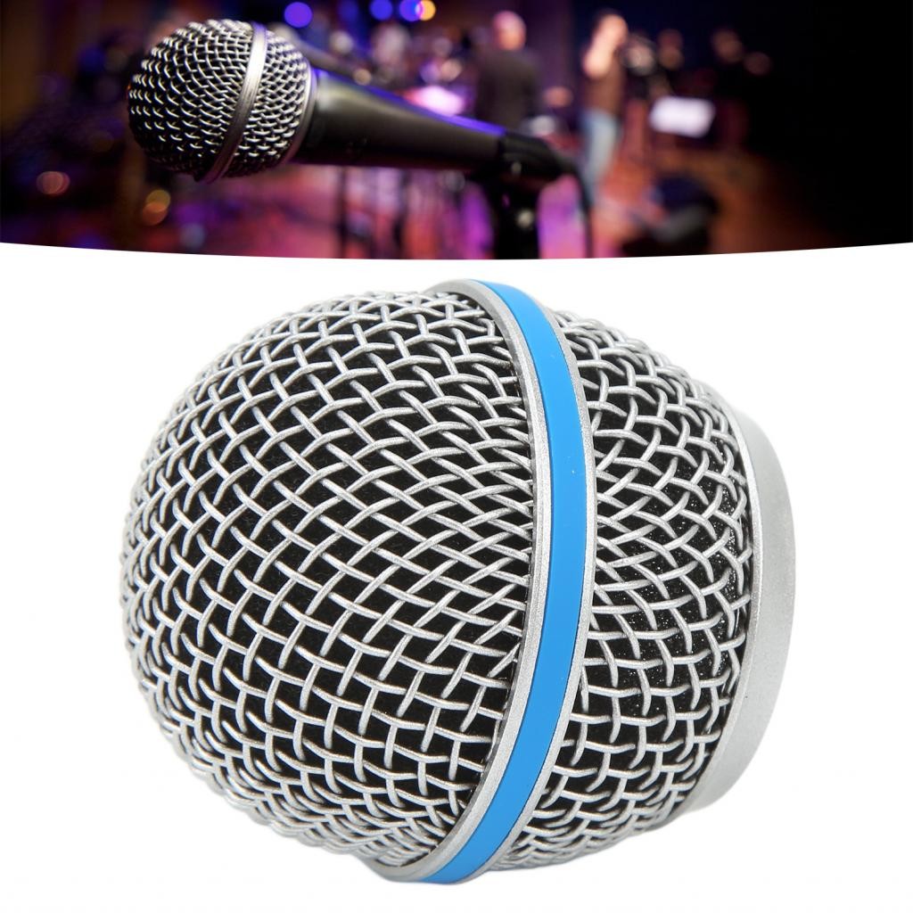 Wowowi Microphone Ball Head Mesh Grill Stainless Steel Grille Cover ...