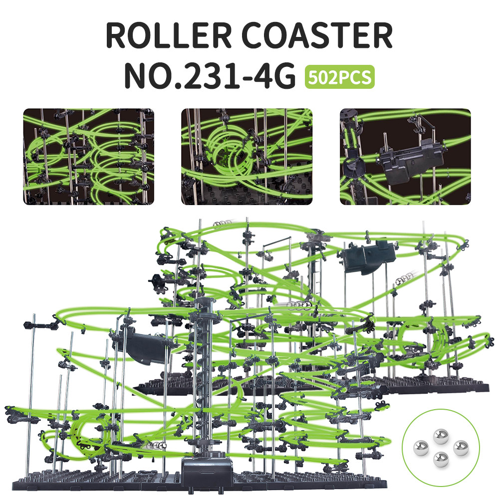 Roller coaster marble racetrack roller coaster maze racetrack ballway ...