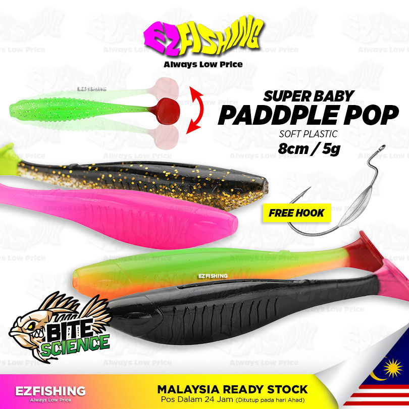 EZF Hitokuchi Super Baby Paddle Pop 8cm 5g Haruan Toman Casting Killer ...