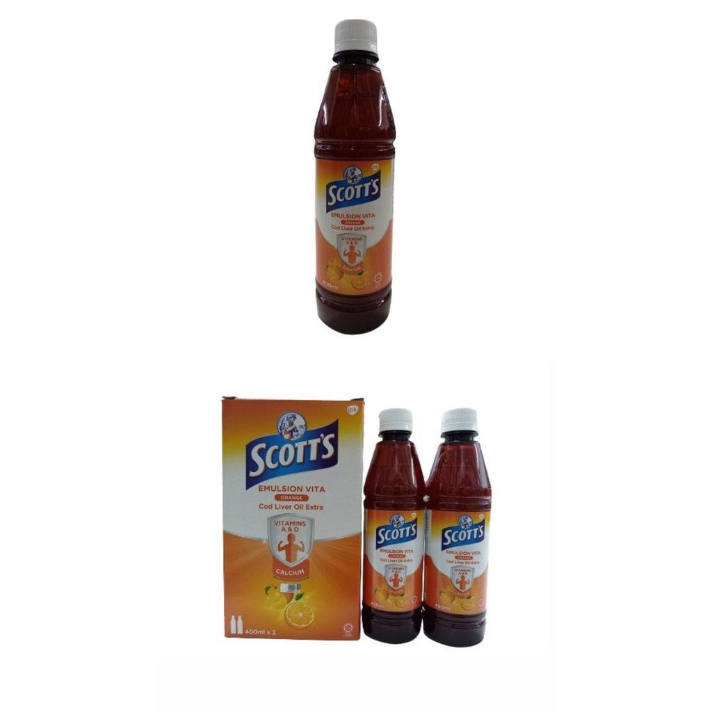 SCOTT'S EMULSION ORANGE 400ML | 400ML X 2 BOTTLES (SET) (EXP:01/2026 ...