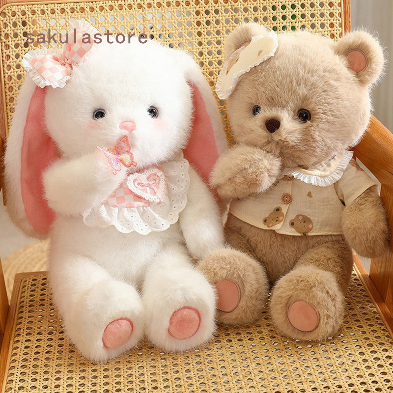 SKL Kawaii Rabbit Plush Toy, Teddy Bear Plush Toy Soft Stuffed Animal ...