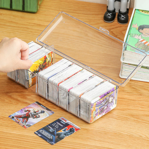 Card Storage Box Transparent Acrylic Partition Box Card Sorting Box ...