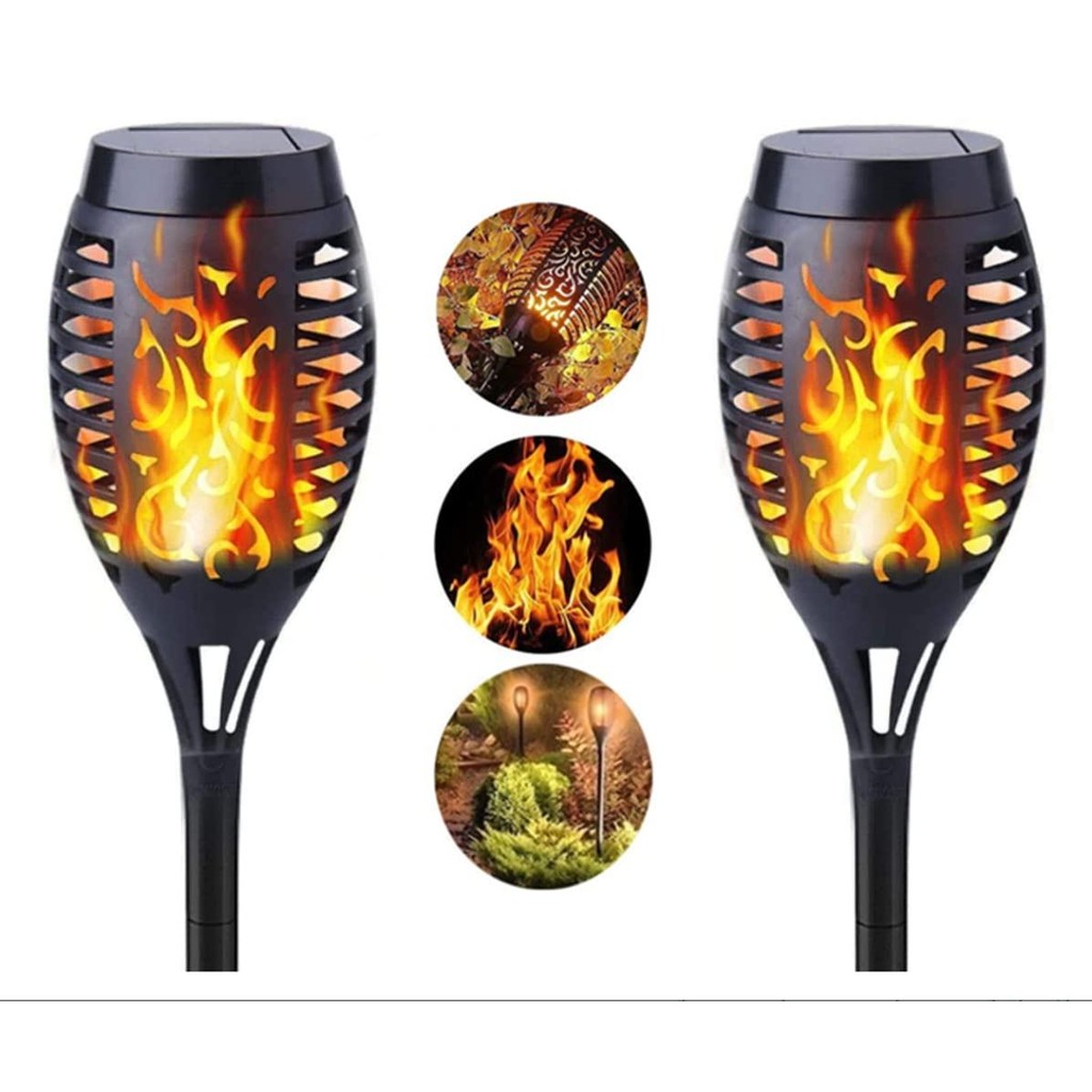 Solar Flame Lamp Torch Light Simulation Dancing Flame Light Outdoor ...
