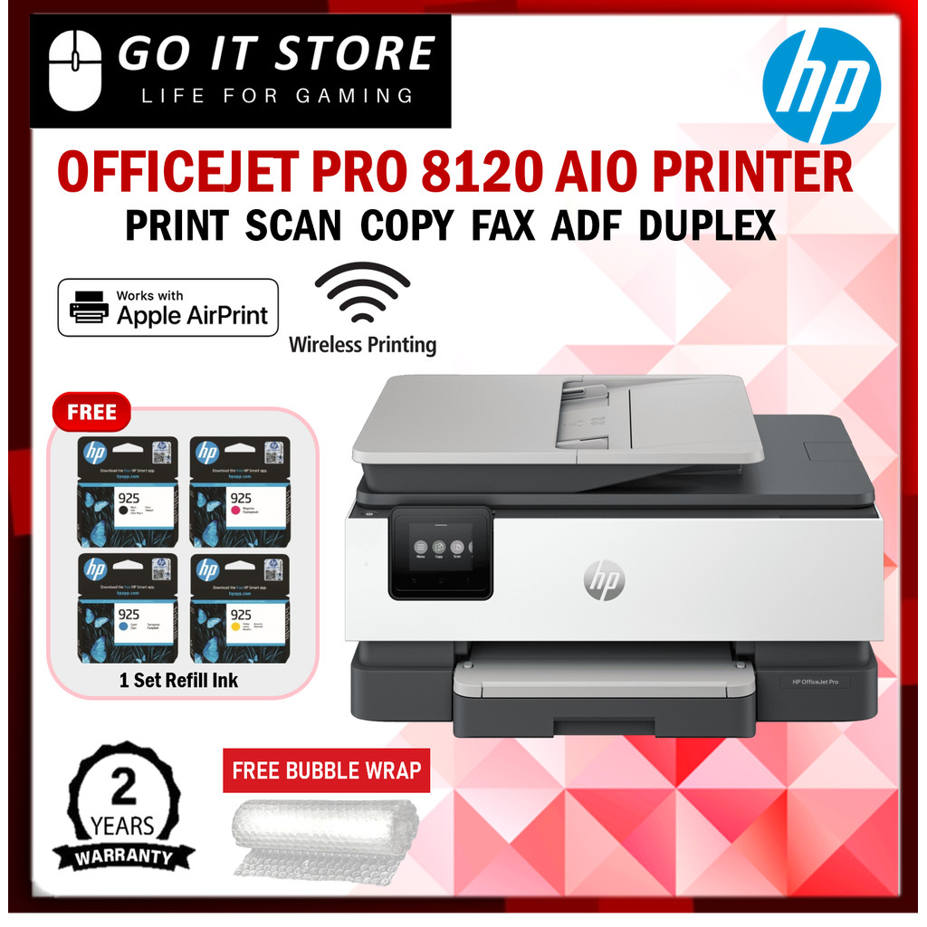 HP OfficeJet Pro 8120 All-in-One Printer (Print, Scan, Copy, Fax, ADF & Duplex) | Shopee Malaysia