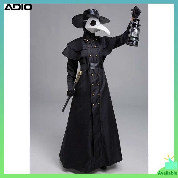Medieval Costume cosplay Plague Doctor Birdmouth Crow Mask Horror ...