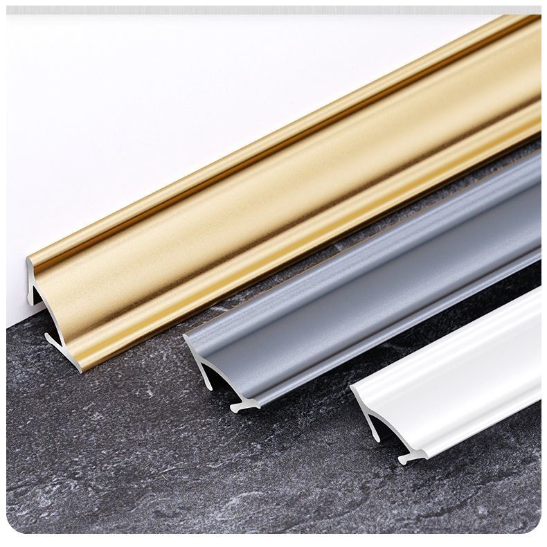 Aluminum alloy yin corner wire groove self-adhesive edge strip wooden ...