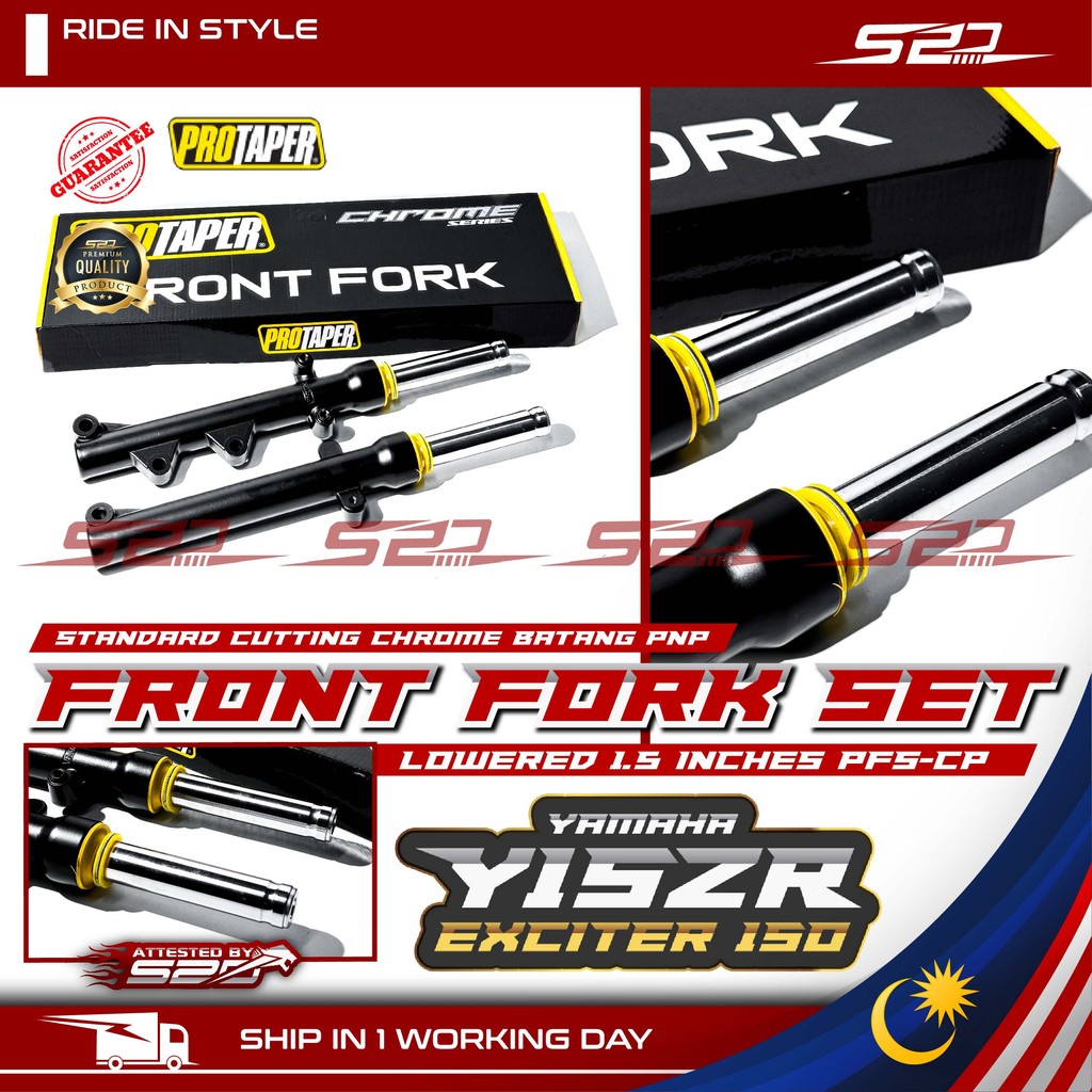 Front Fork Set PROTAPER Y15 Y15ZR EXCITER 150 Lowered 1.5 INCH Standard ...