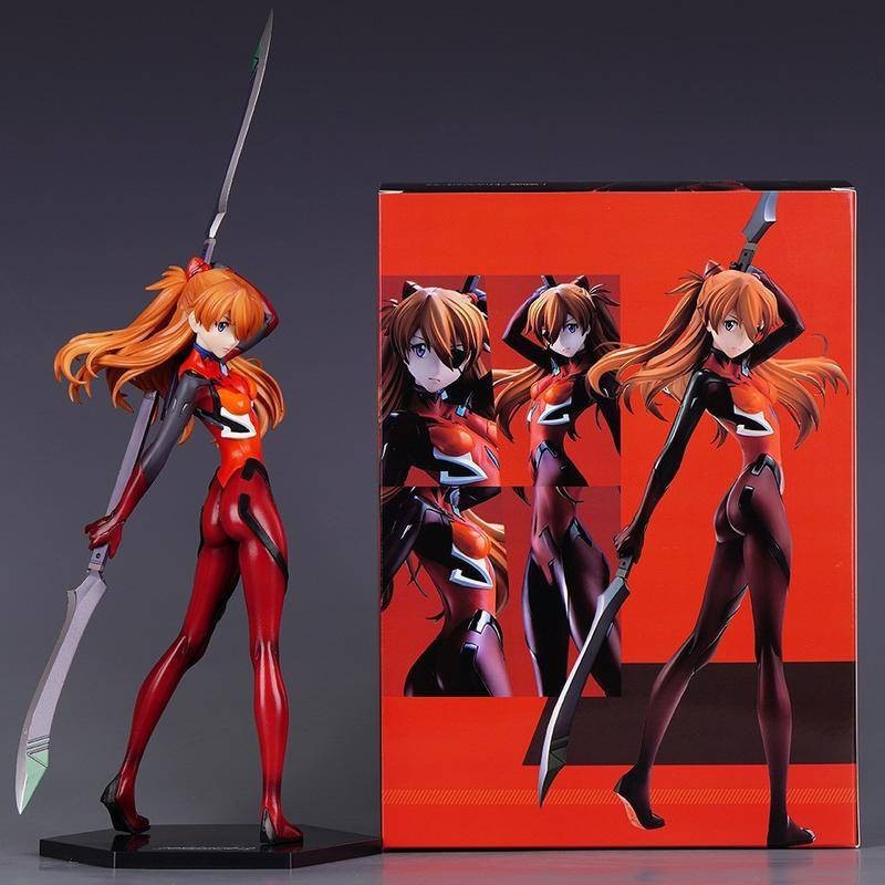 New Century Evangelion EVA Long Spear Combat Suit Asuka Standing Anime ...