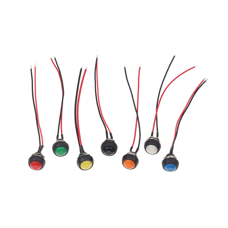 BlingFlash 12mm Momentary Push Button Switch Mini Round Switch ...