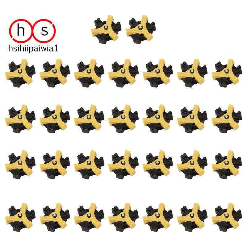 30Pcs Soft Golf Shoe Spikes Metal Thread Studs Replacement Fit for Golf ...