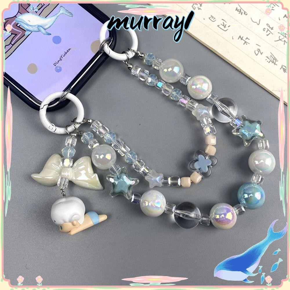 MURRAY1 labubu Cell Phone Chain, Crystal Beaded Cute Keychain, Hot ...