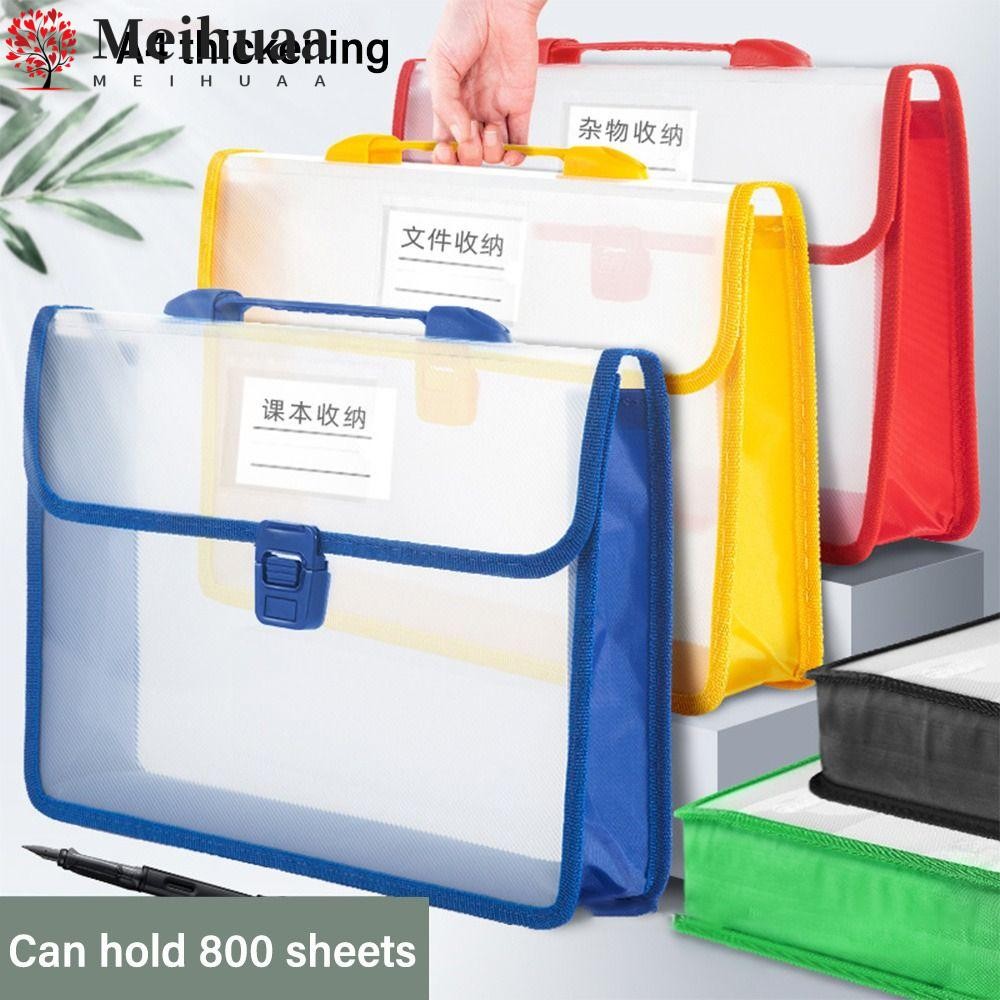 MEIHUAA File Folders, Portable Transparent File Handbag, Large Capacity ...