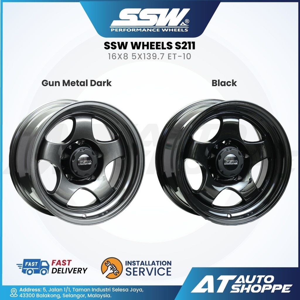 Jimny Rim SSW Wheels S211 16x8 5x139.7 ET-10 4X4 4WD Vitara Feroza ...