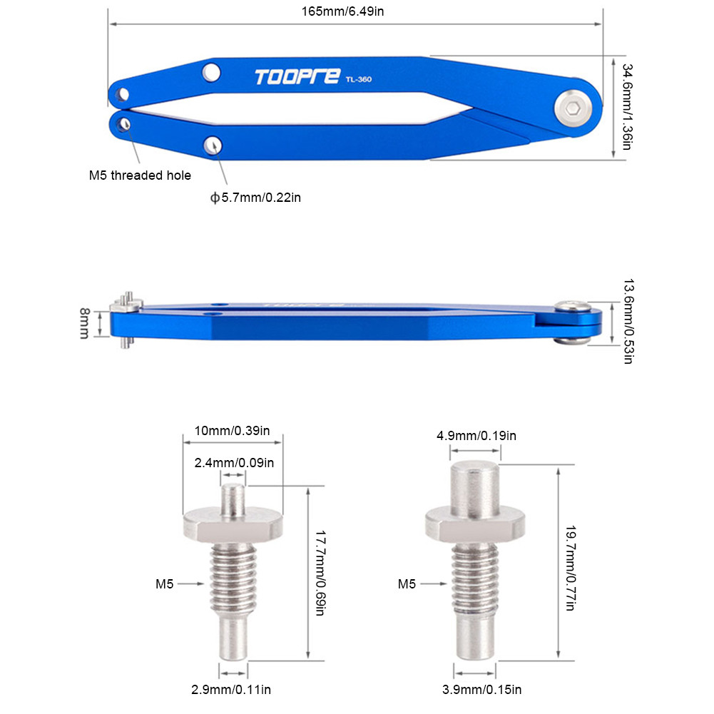 Bicycle Pin Wrench Detachable Needle Bicycle Pin Spanner for Bike Crank ...