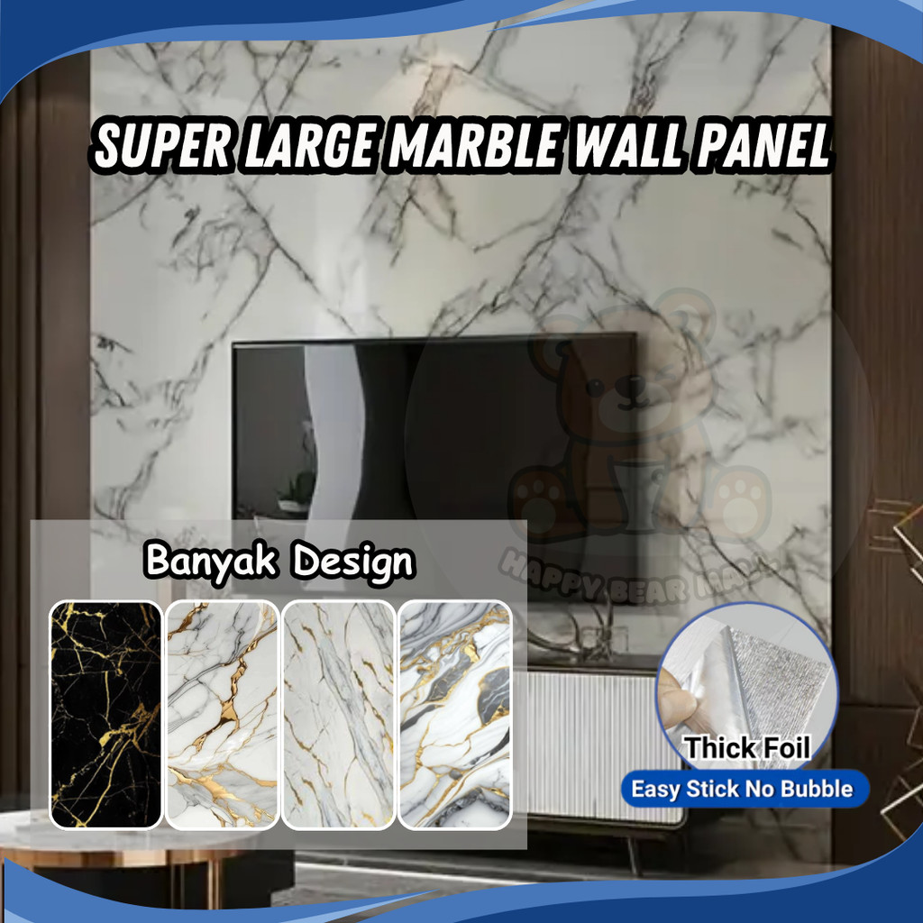 Large 300cm x 120cm Flexi Marble Sheet Imitation Ceramic Wallpaper ...