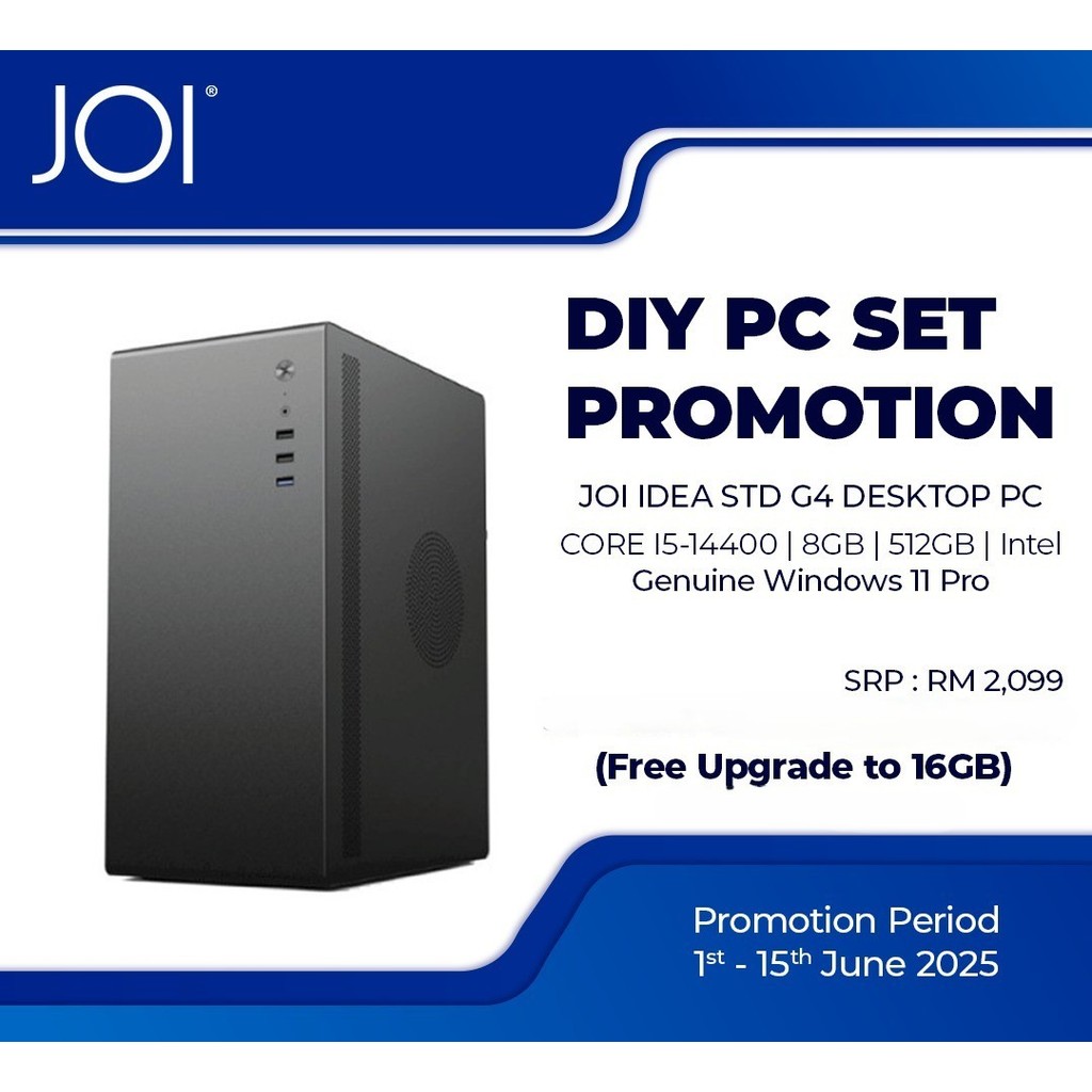 JOI IDEA STD G4 DESKTOP PC (CORE I5-14400, 8GB, 512GB, Intel, W11Pro) | Shopee Malaysia